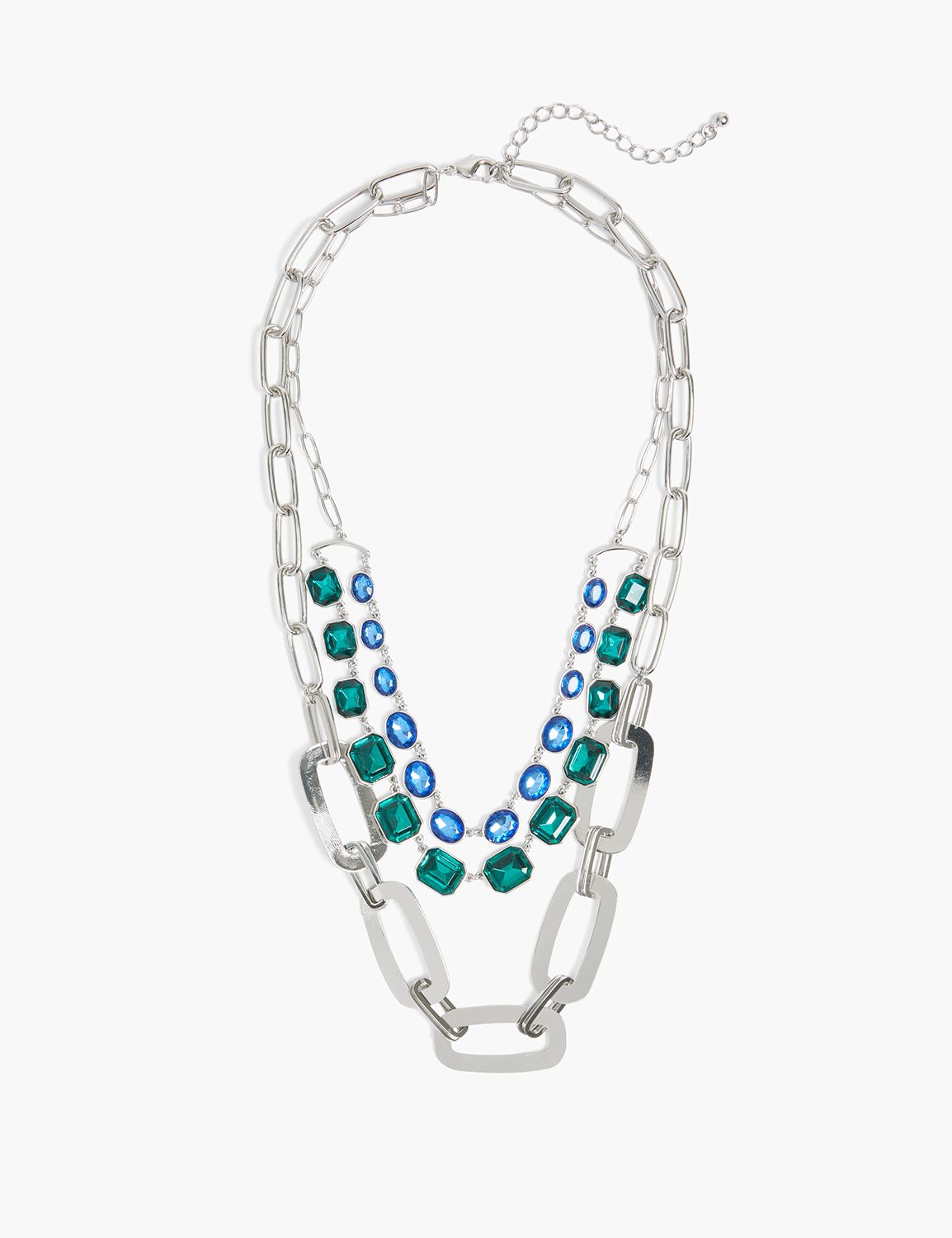 Blue Stone & Chain link Multi Row N | LaneBryant