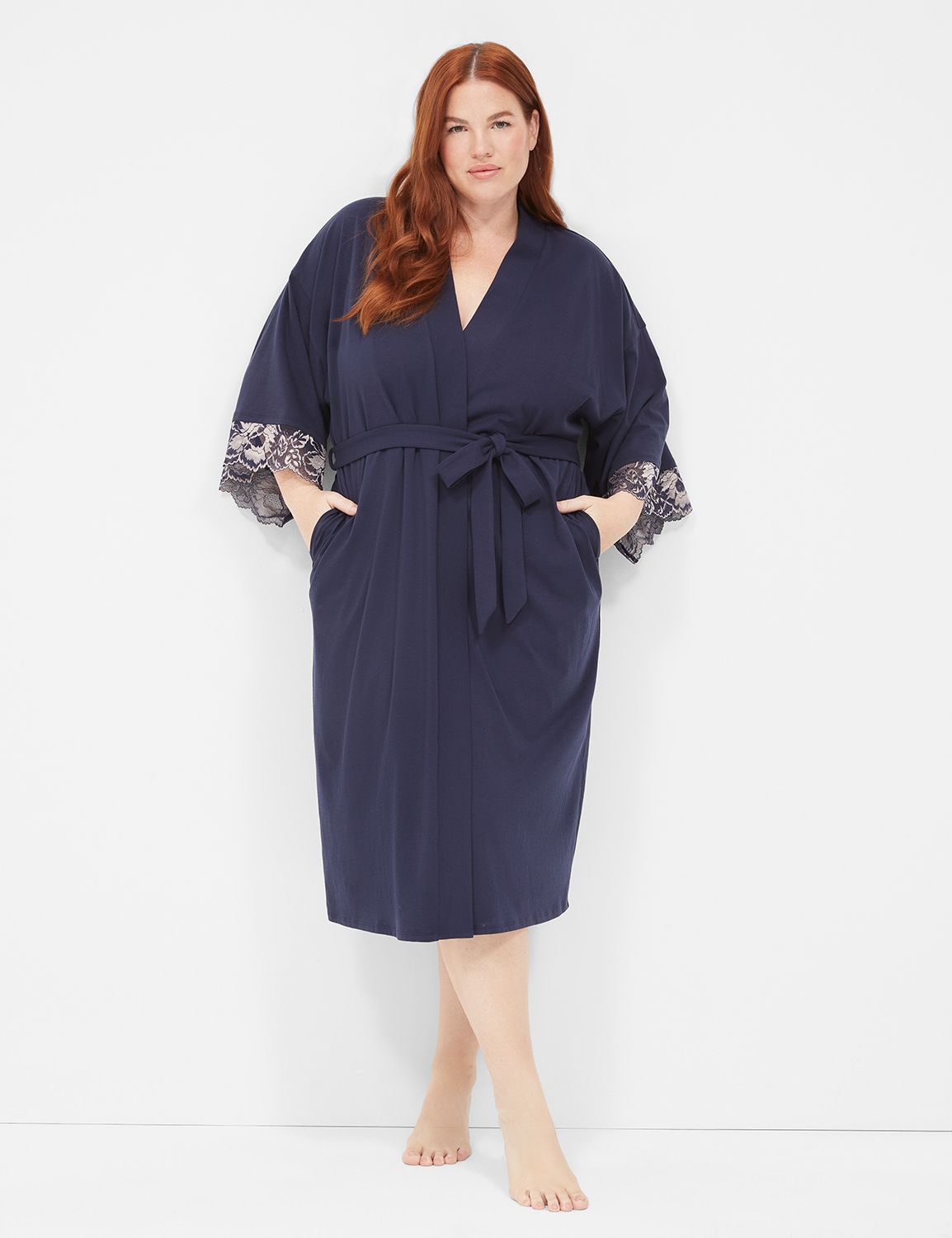 CVC Bold Bloom Lace Midi Robe 11386 | LaneBryant