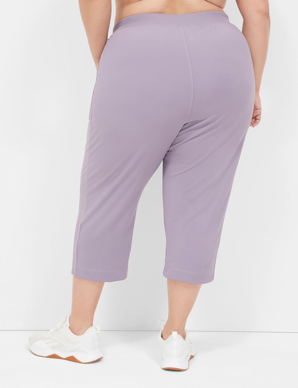LIVI Mid Rise Knit Interlock Capri | LaneBryant