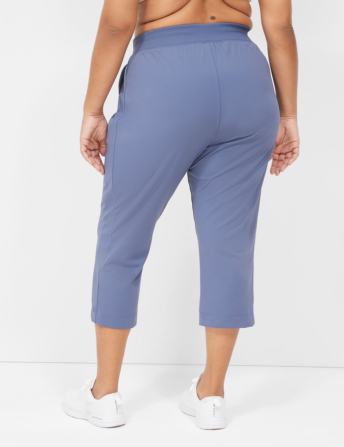 LIVI Mid Rise Knit Interlock Capri | LaneBryant
