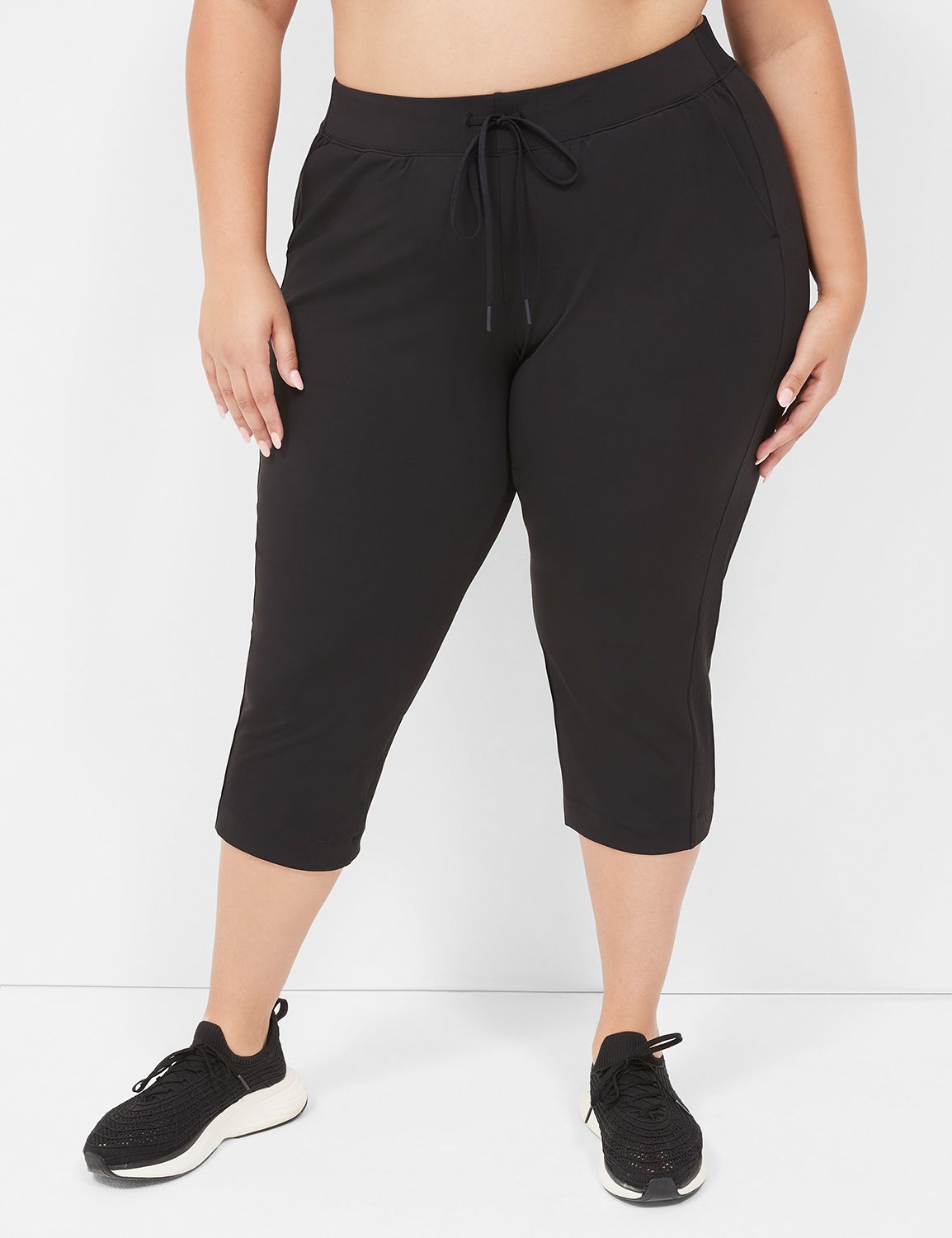 LIVI Mid Rise Knit Interlock Capri | LaneBryant