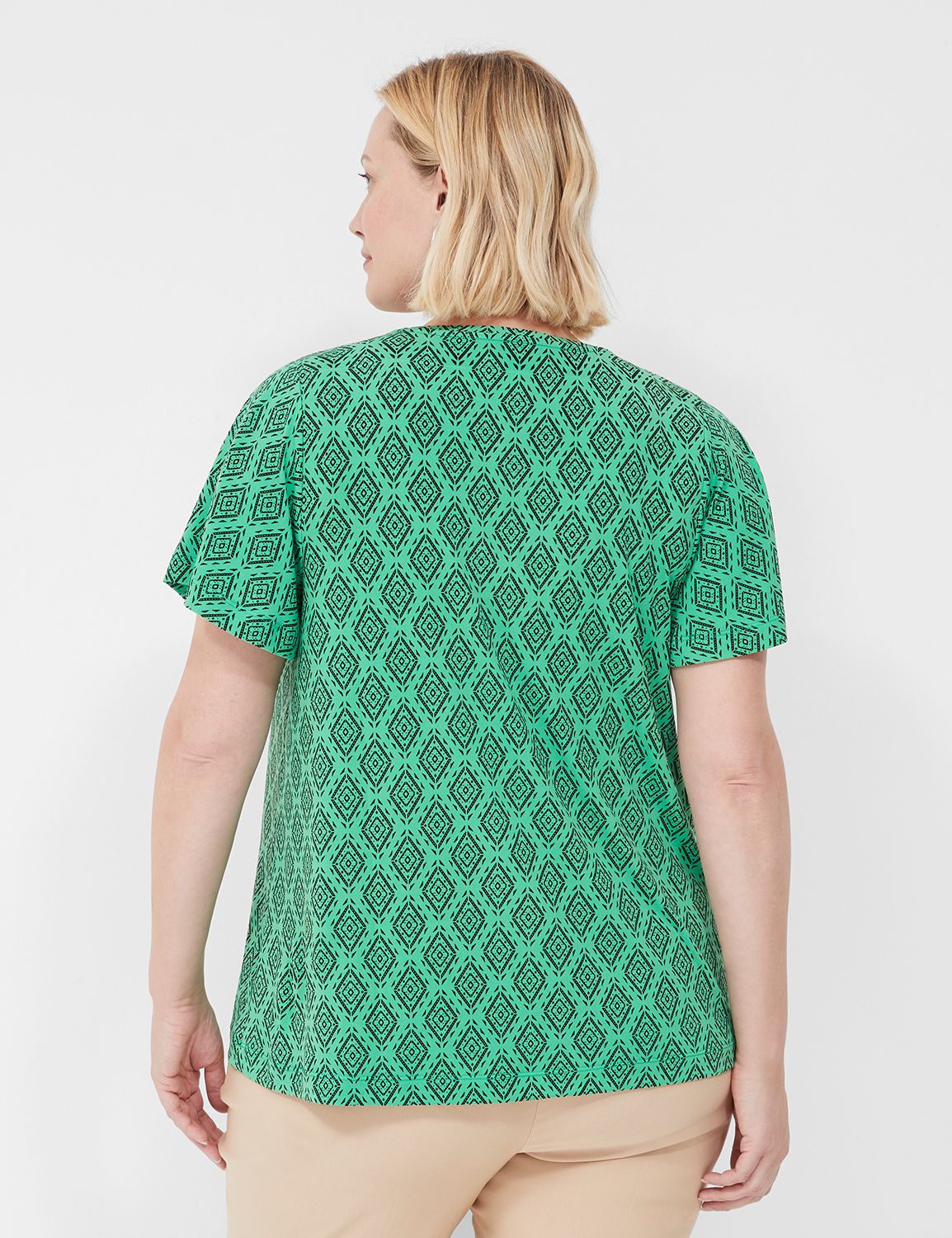 Flutter Sleeve Keyhole Top Lanebryant