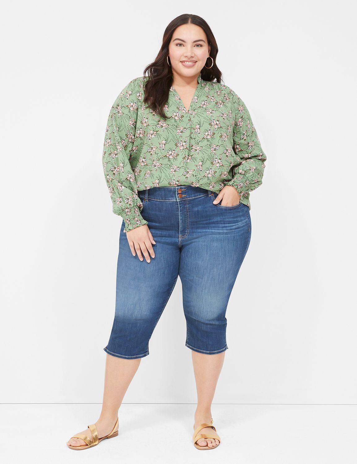 Tighter Tummy Fit High-Rise Pedal Jean | LaneBryant