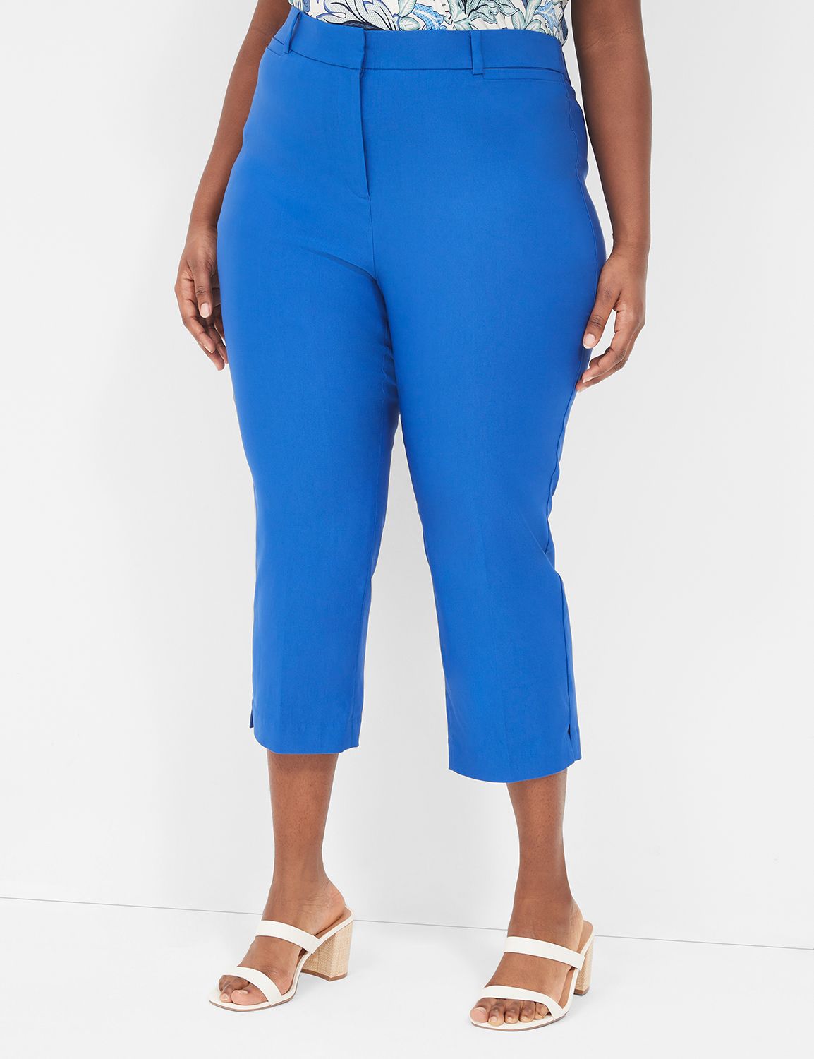 The 4-Season Slim Capri-Solid 11393 | LaneBryant