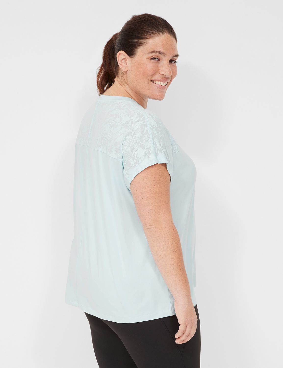 LIVI Short Sleeve Crew Neckline Rec | LaneBryant