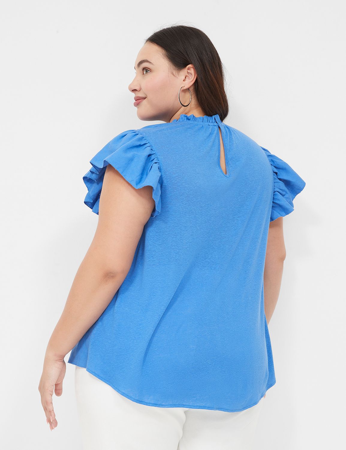 Classic Ruffle Cap Sleeve Blouse 11 | LaneBryant