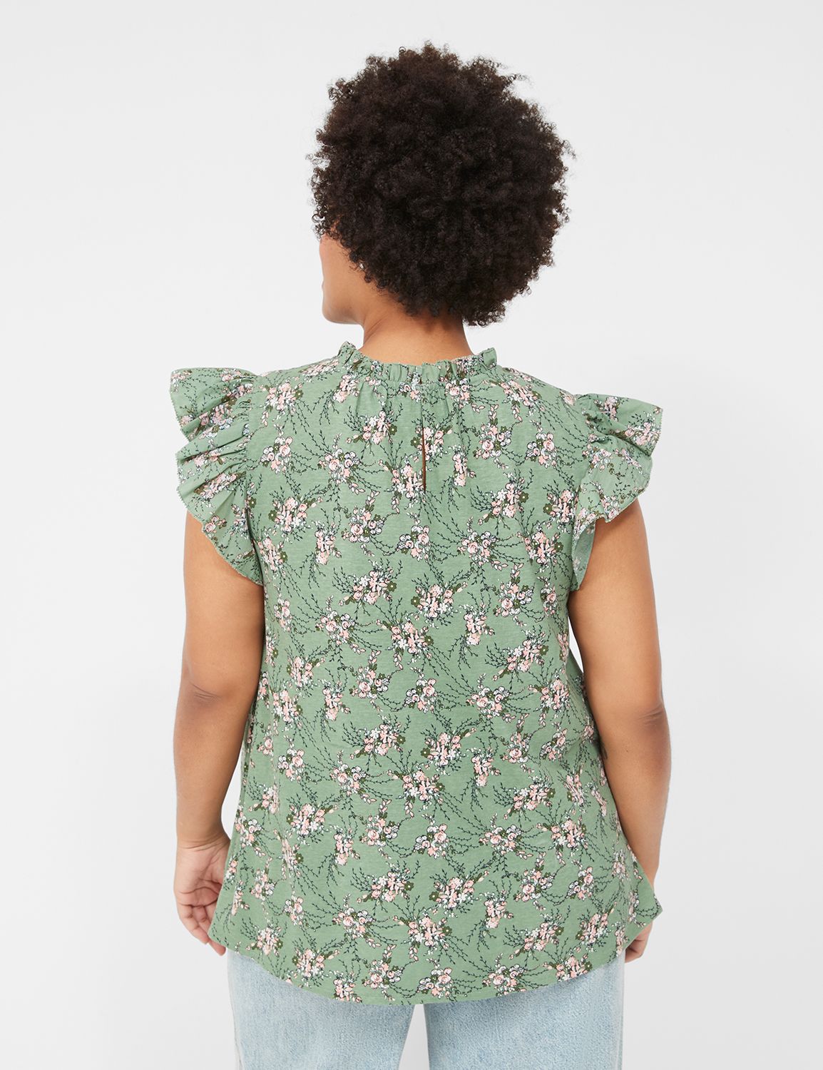 Classic Ruffle Cap Sleeve Blouse113 | LaneBryant