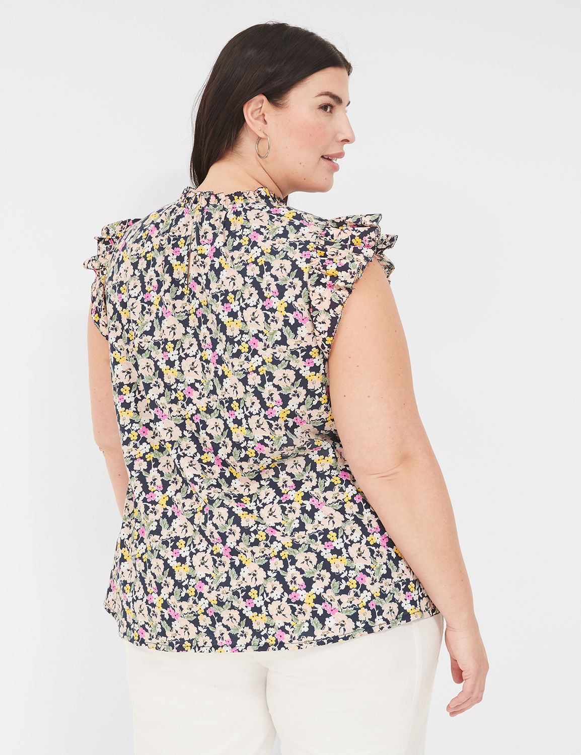 Classic Ruffle Cap Sleeve Blouse113 | LaneBryant