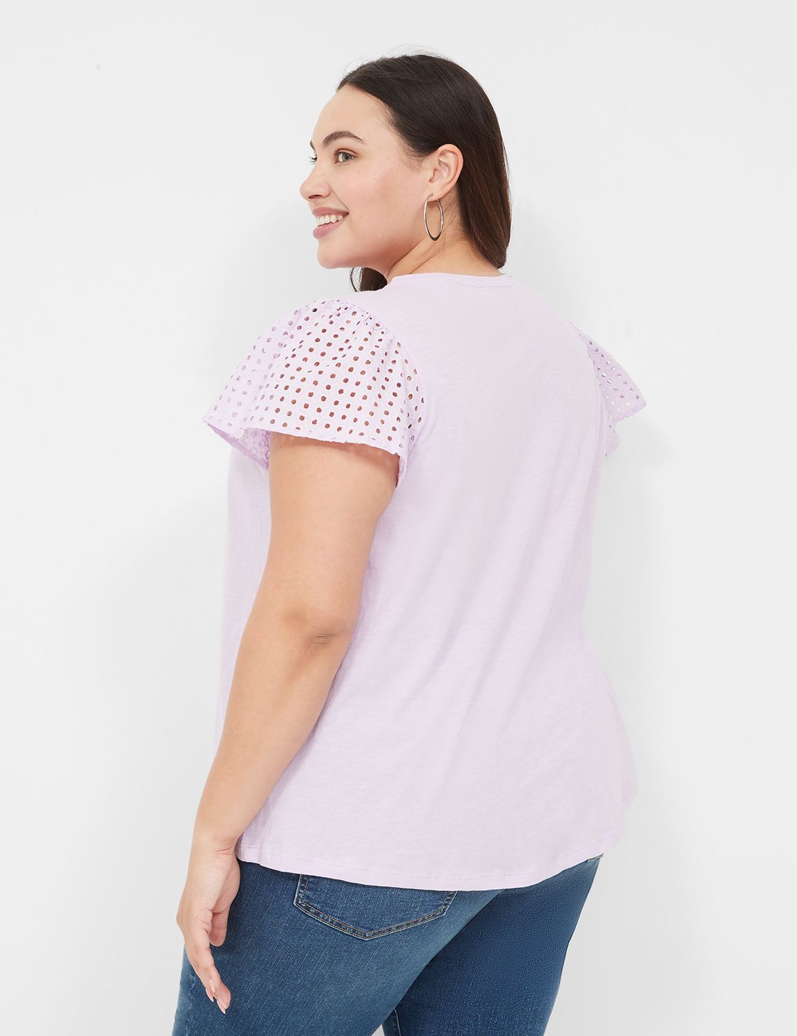 Moderate Swing Short Flutter Sleeve | LaneBryant