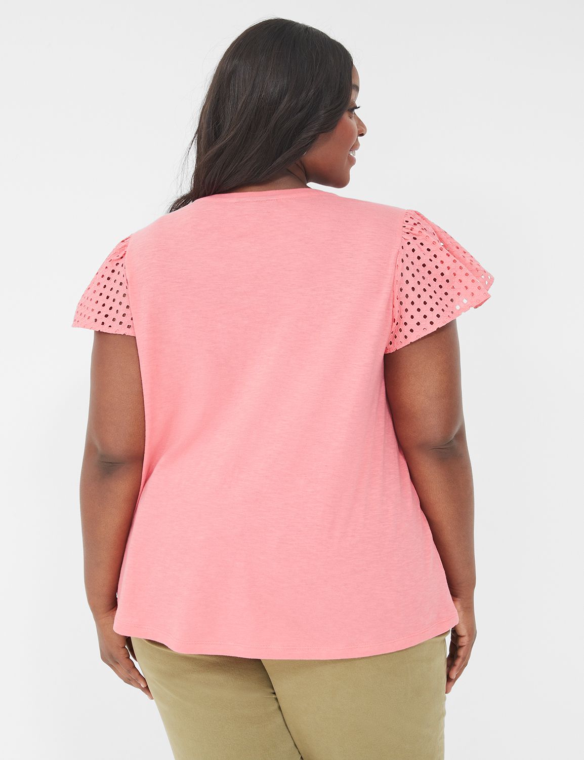 Moderate Swing Short Flutter Sleeve | LaneBryant