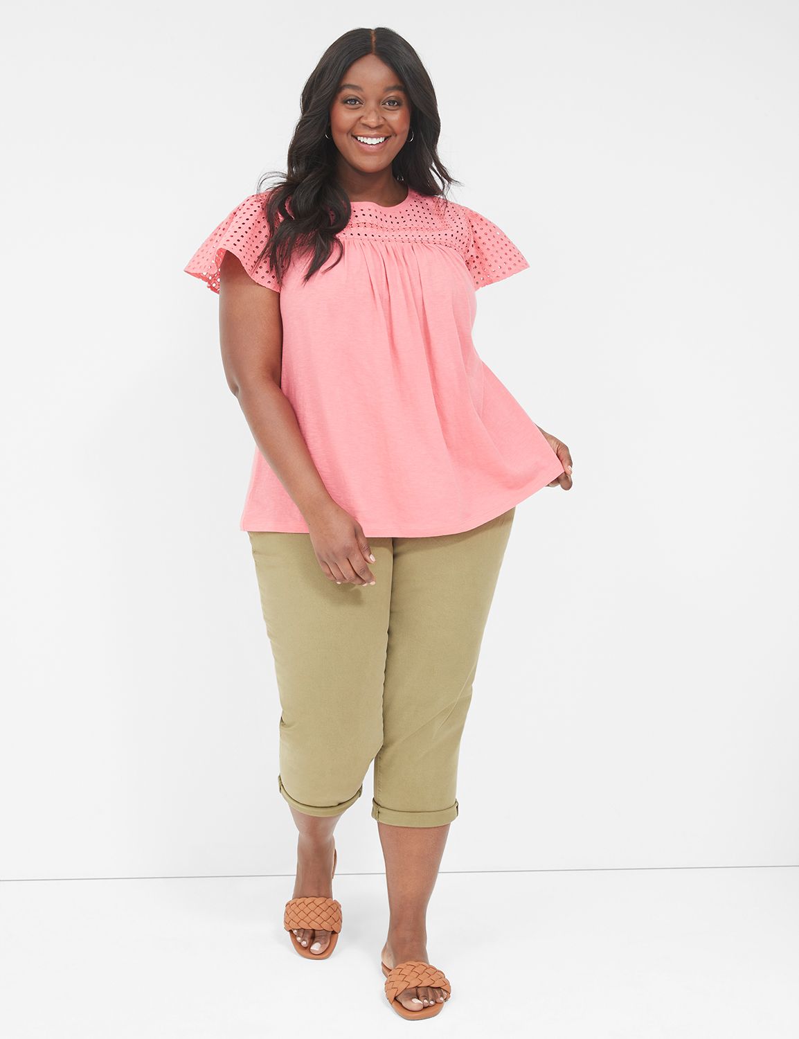 Moderate Swing Short Flutter Sleeve | LaneBryant