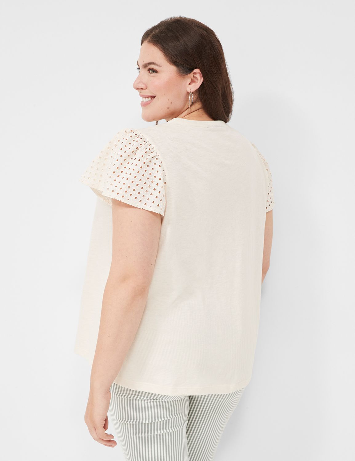 Moderate Swing Short Flutter Sleeve | LaneBryant