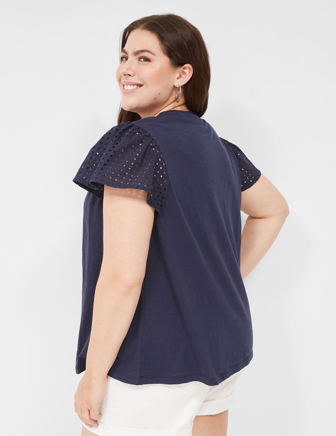 Moderate Swing Short Flutter Sleeve | LaneBryant