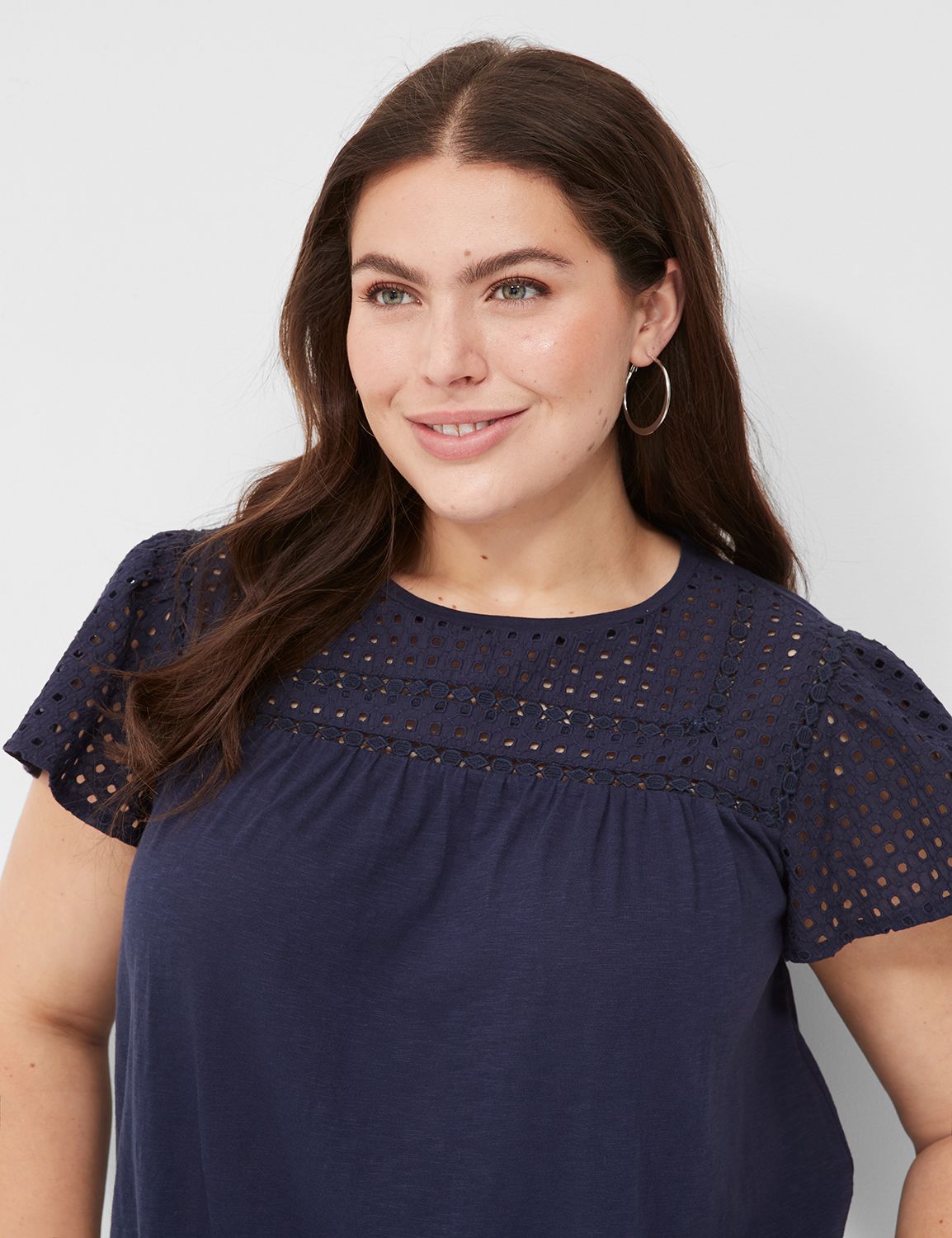 Moderate Swing Short Flutter Sleeve | LaneBryant