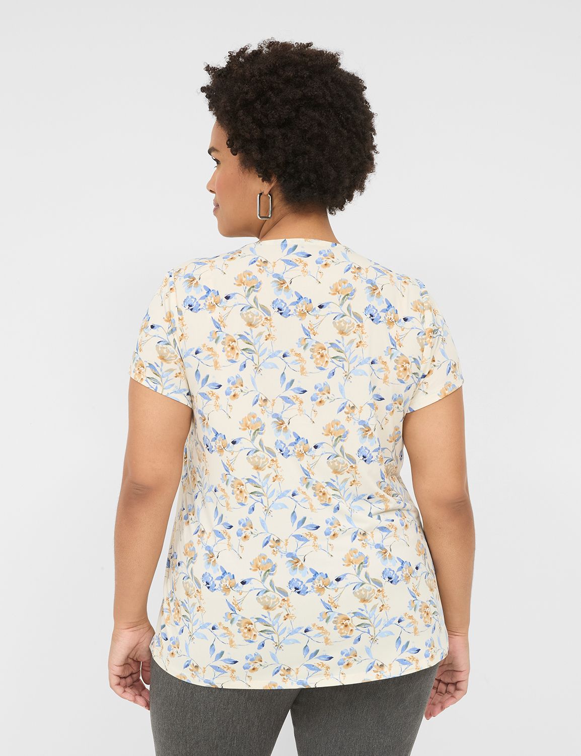 Cap Sleeve Dolman VNeck Matte Jerse | LaneBryant