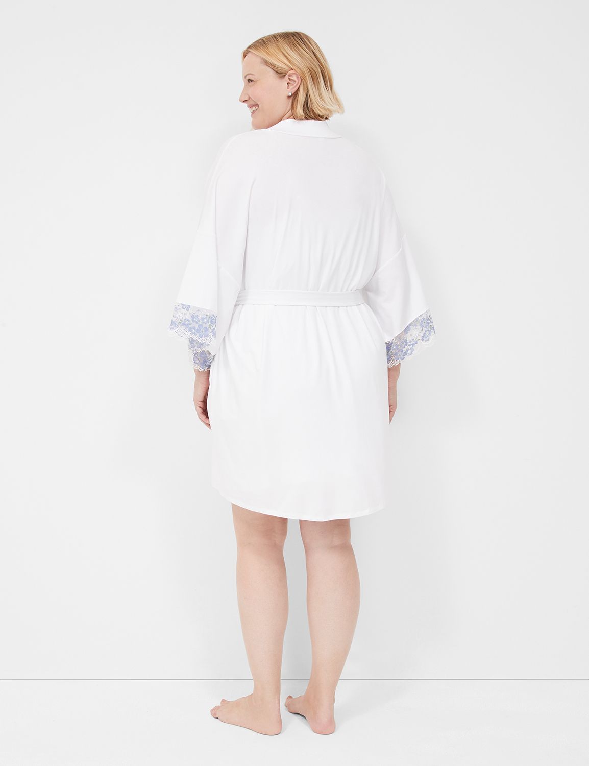 Romance Lace-Trim Robe | LaneBryant