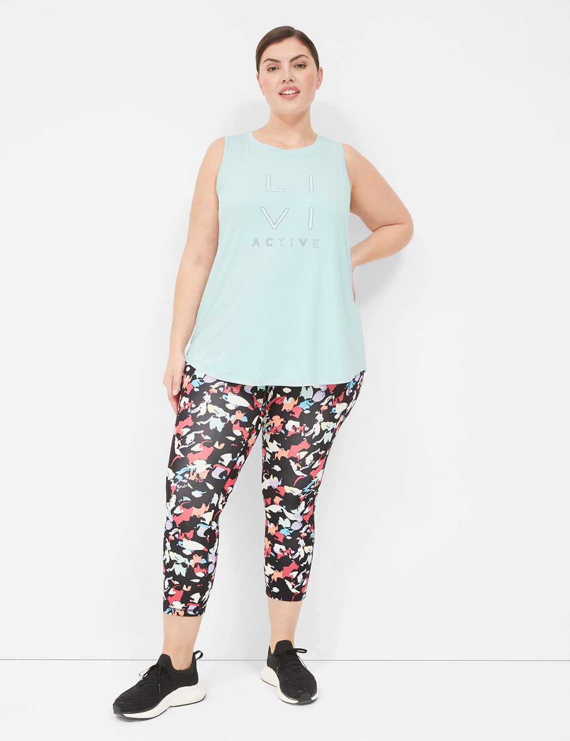LIVI Recycled LIVI Soft Logo Graphic Tank | LaneBryant