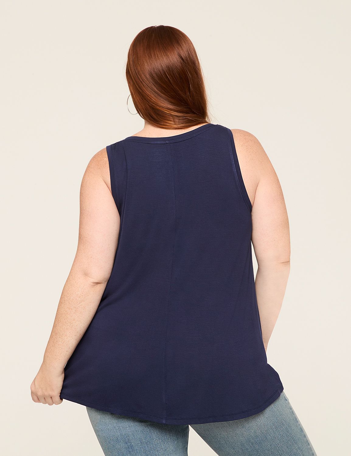 Sleeveless V Neck Swing Tank 210 UP | LaneBryant
