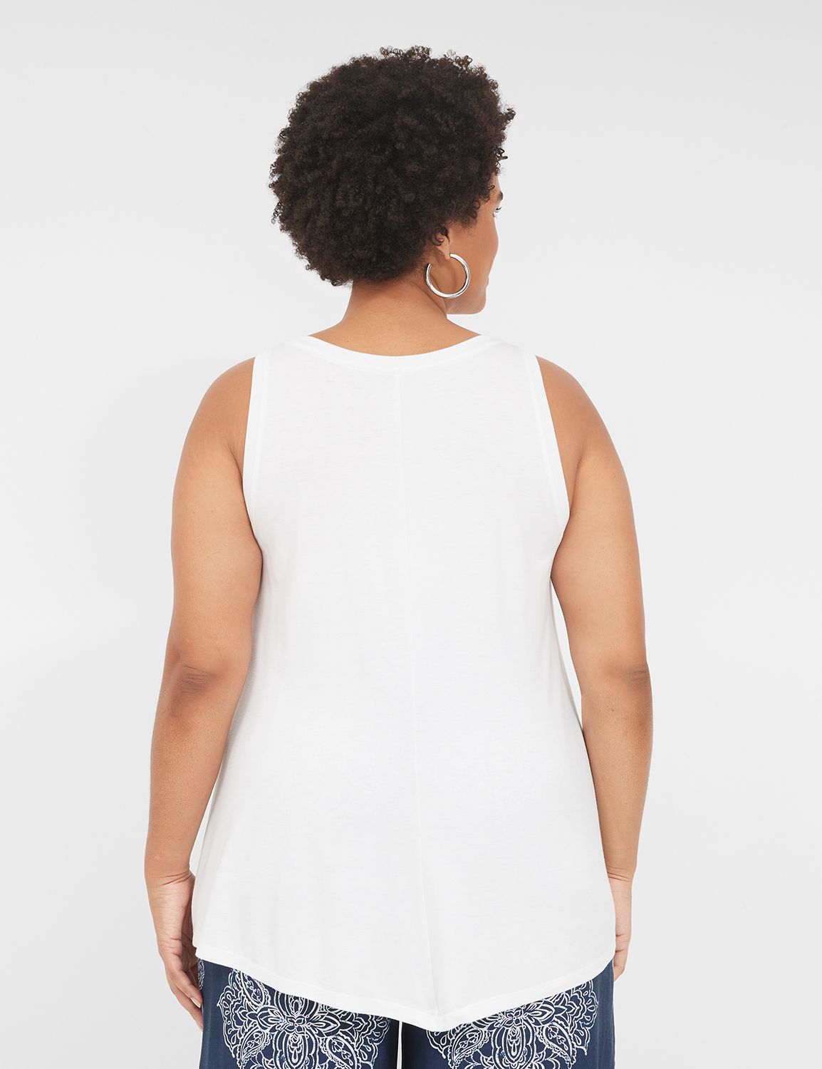 Sleeveless V Neck Swing Tank 210 UP | LaneBryant