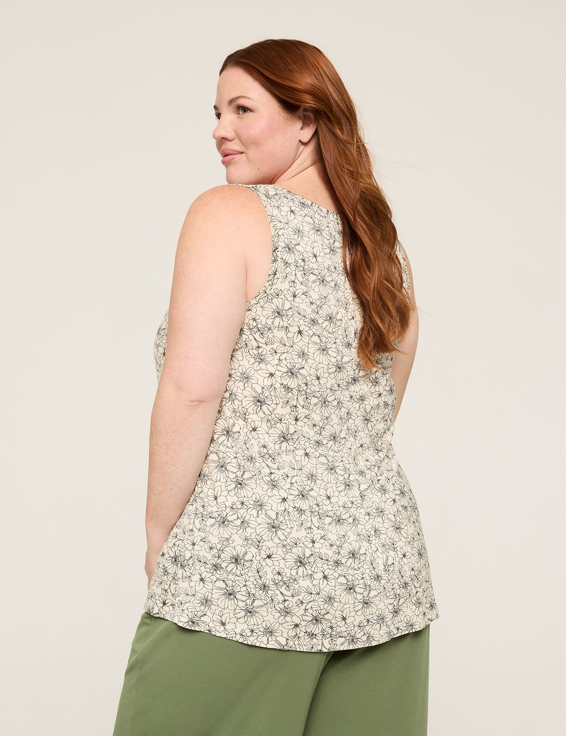 Casual Sleeveless V-Neck Swing Tank | LaneBryant