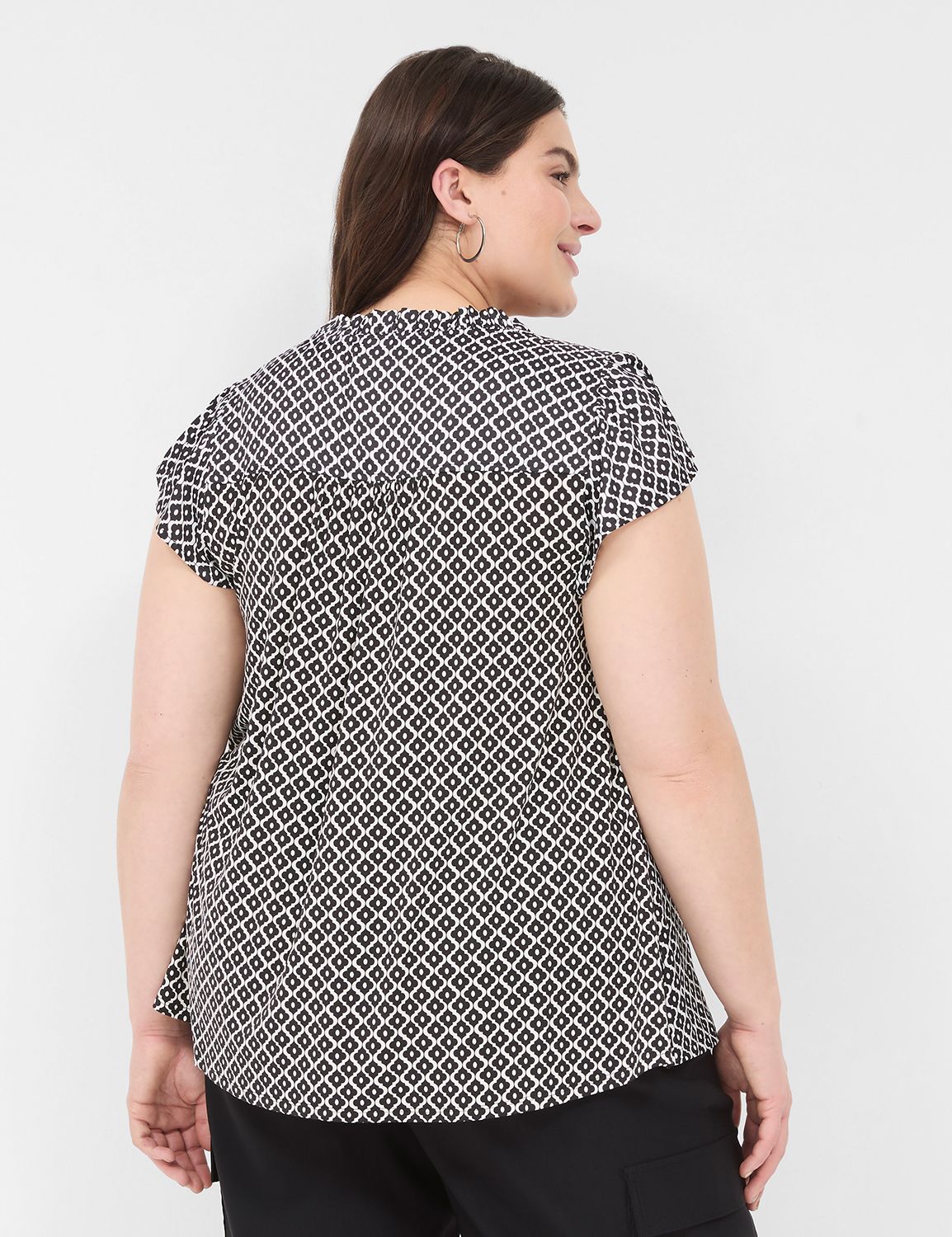 Classic Cap Flutter Sleeve Zen Neck | LaneBryant