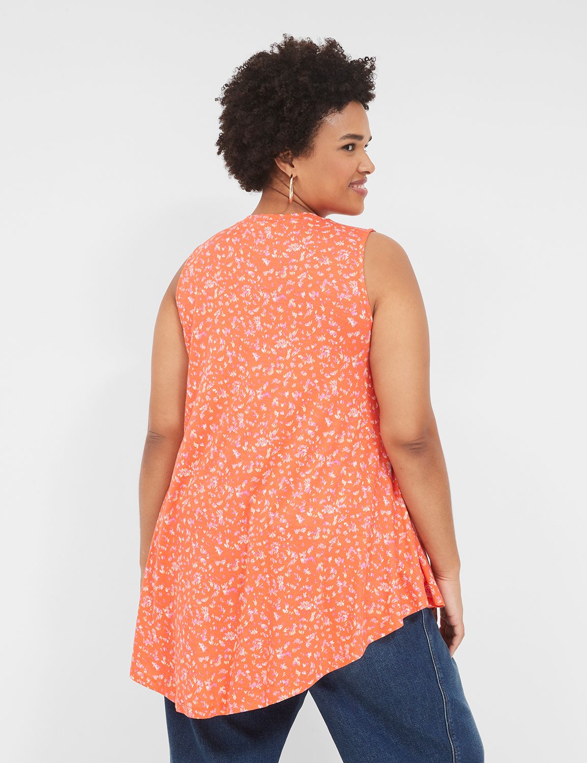 Max Swing Sleeveless High-Neck Tunic | LaneBryant