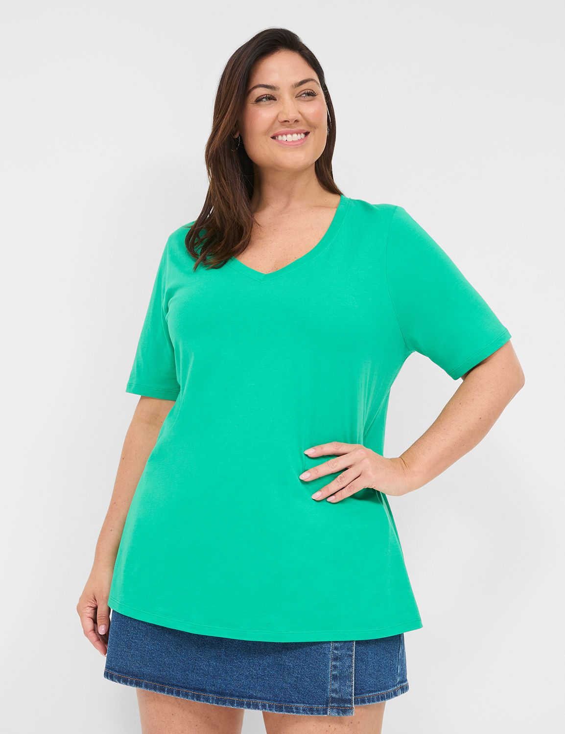 Size 34-36 Perfect Sleeve - Plus Size Short Sleeve Tee Shirts | Lane Bryant