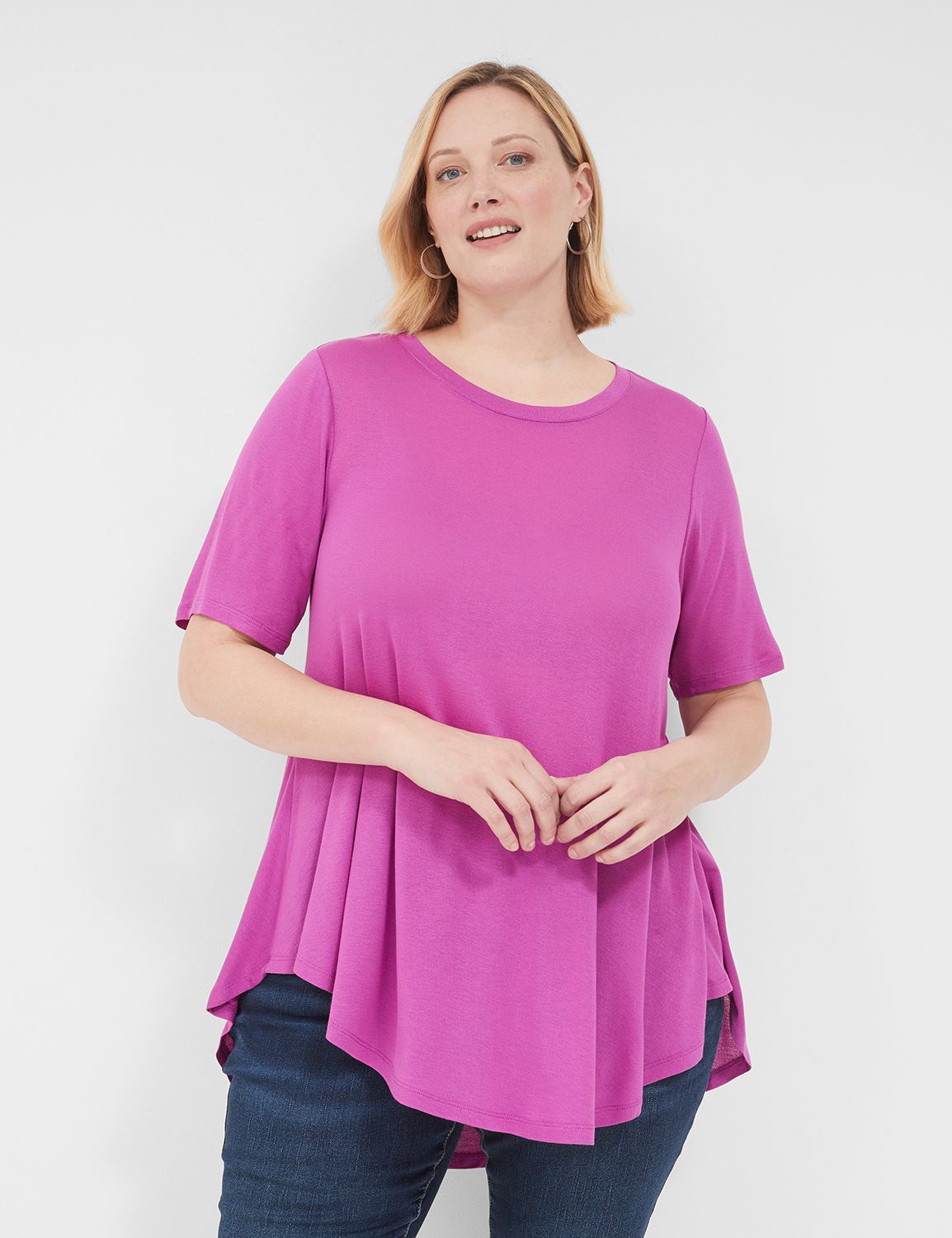 WV Perfect Sleeve Crew Neck Max Swi | LaneBryant