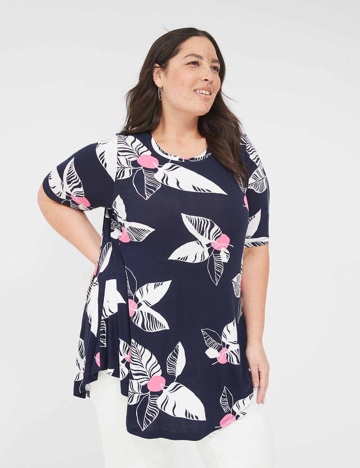 WV Perfect Sleeve Crew Neck Max Swi | LaneBryant