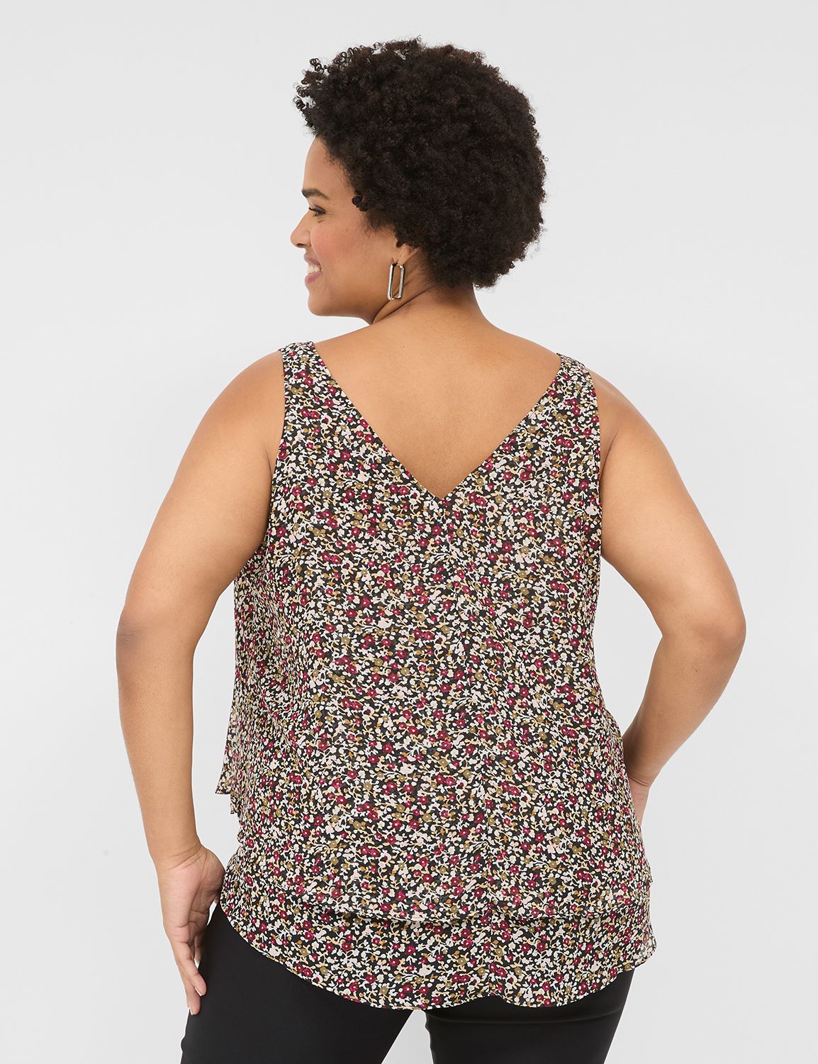 Swing Double-Layer Chiffon Tank | LaneBryant