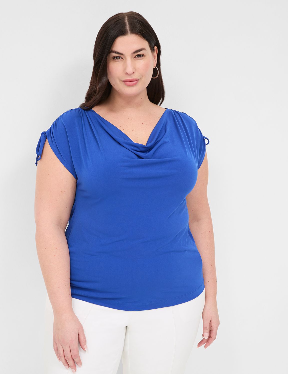 Classic Drawcord Cap Sleeve Drape N | LaneBryant