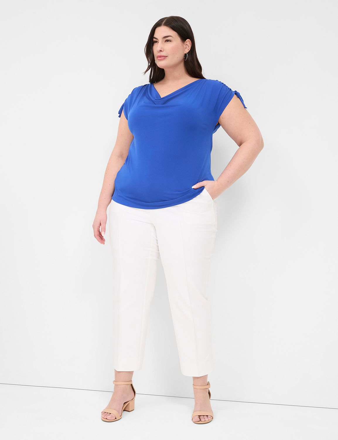 Classic Drawcord Cap Sleeve Drape N | LaneBryant
