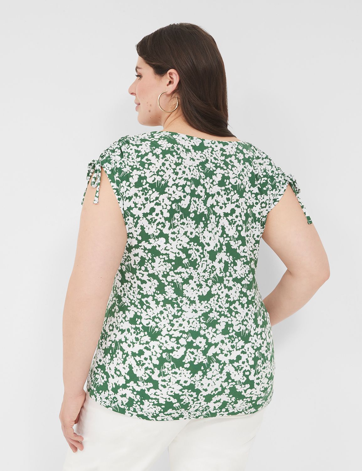 Classic Drawcord Cap Sleeve Drape N | LaneBryant