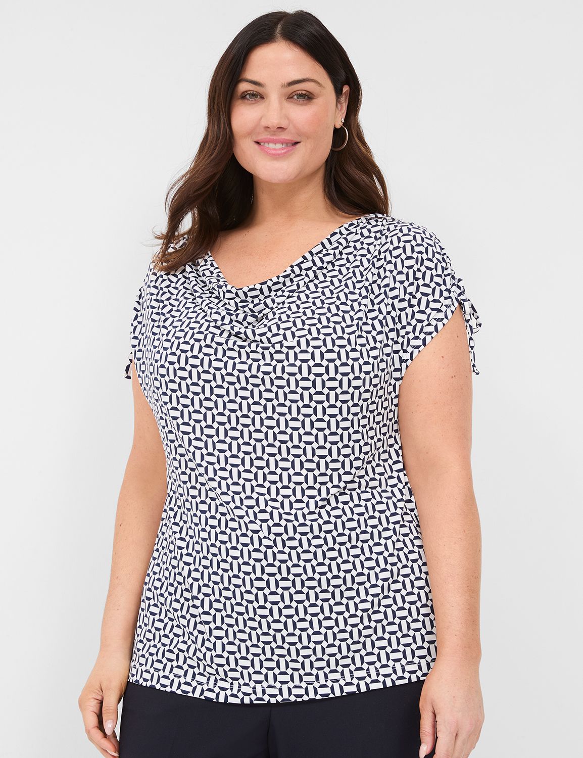 Classic Drawcord Cap Sleeve Drape N | LaneBryant