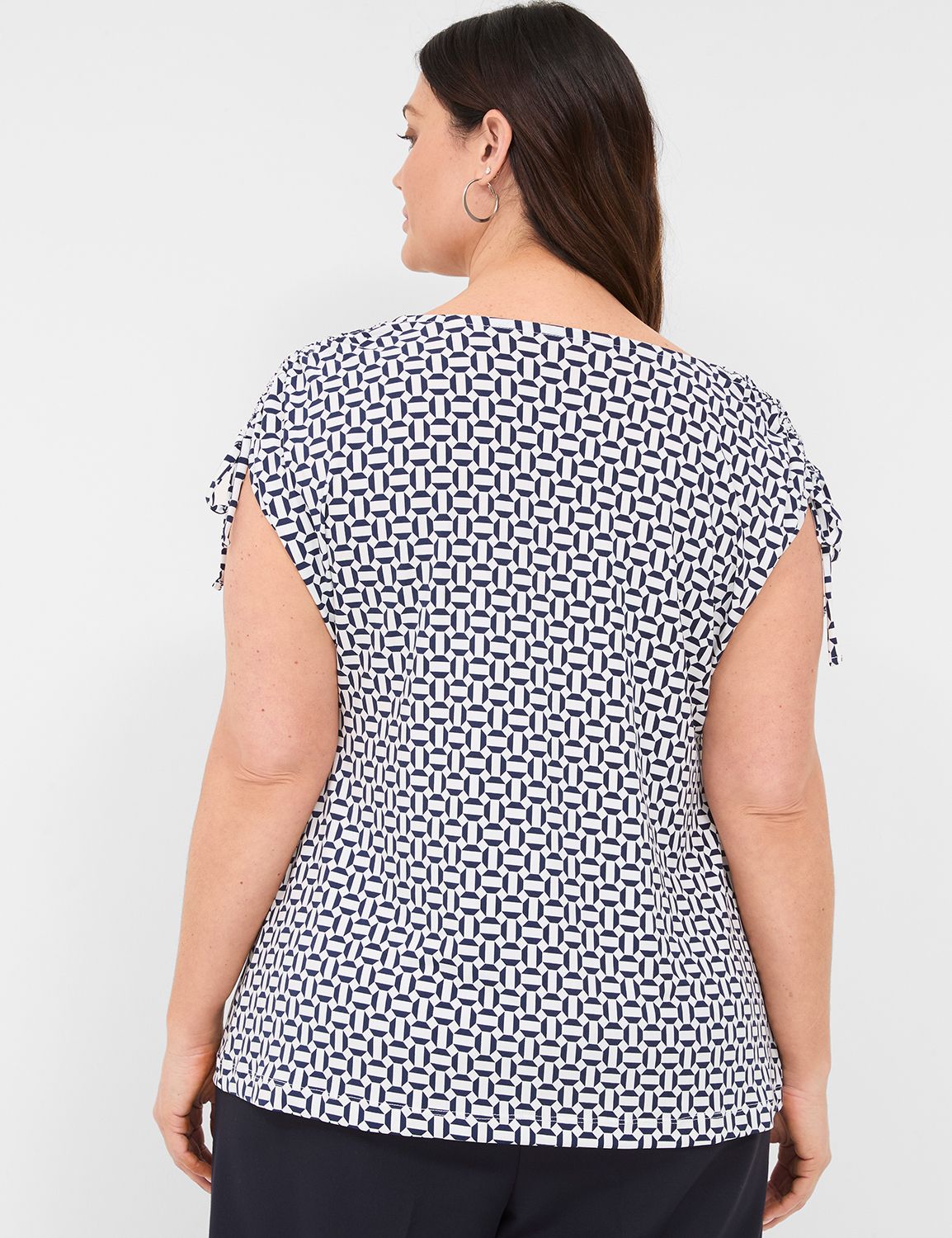 Classic Drawcord Cap Sleeve Drape N | LaneBryant