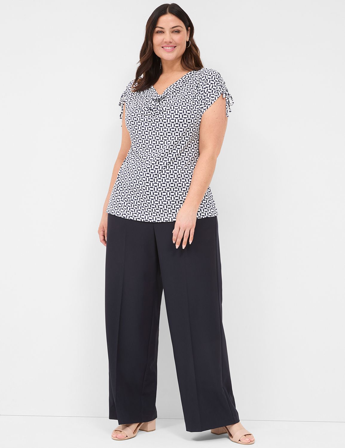 Classic Drawcord Cap Sleeve Drape N | LaneBryant