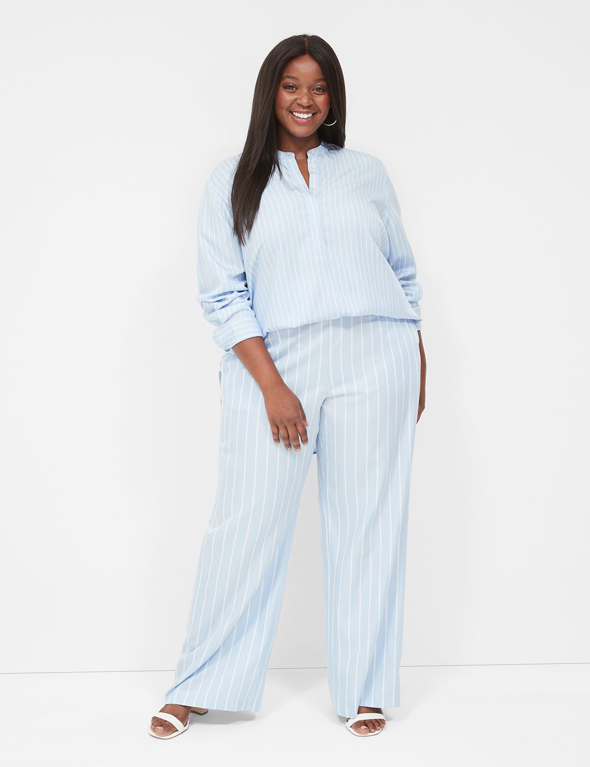 Pullon Straight leg - STRIPE 113966 | LaneBryant
