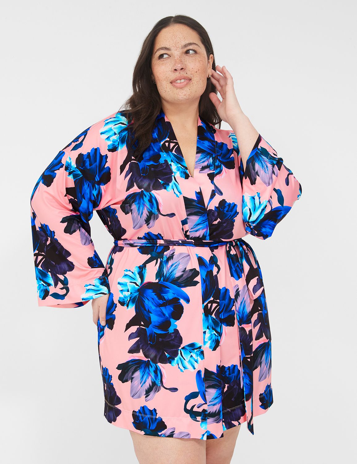 Printed Micro Robe 1140050-F | LaneBryant
