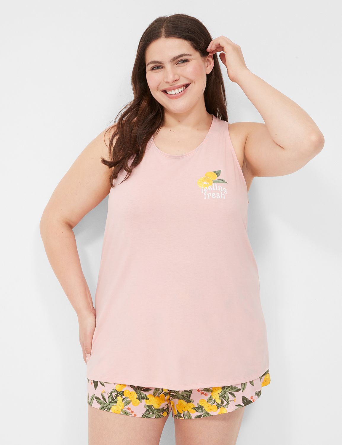 Cotton Racerback Tank and Short PJ | LaneBryant