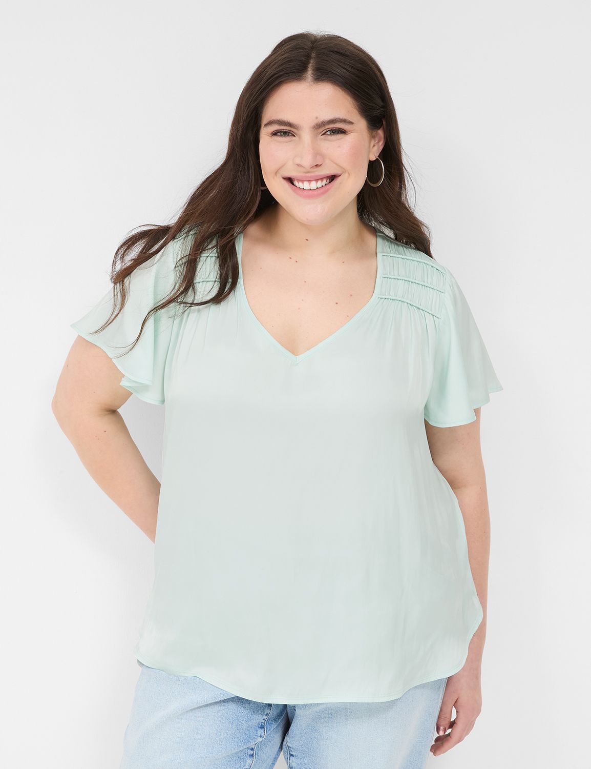 WV Classic Short Sleeve Vneck Smock | LaneBryant