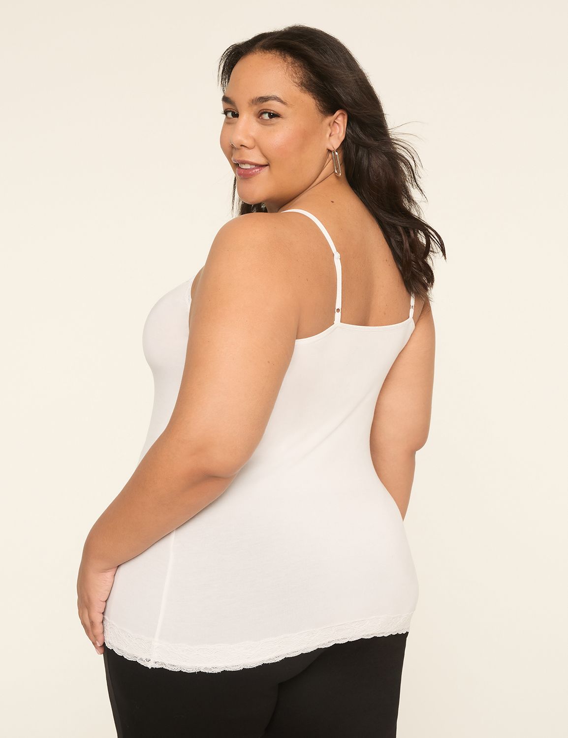 Sleeveless Lace Trim Cami NEW (Lee | LaneBryant