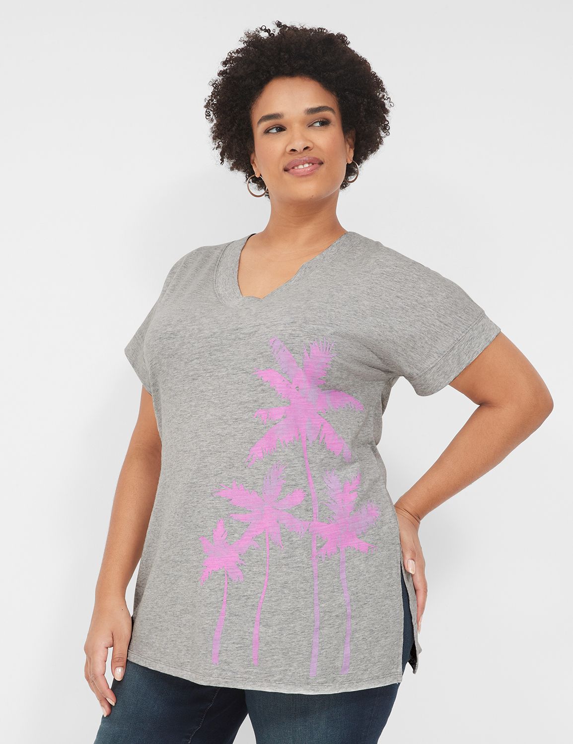 Palm Trees Graphic Easy Tunic | LaneBryant