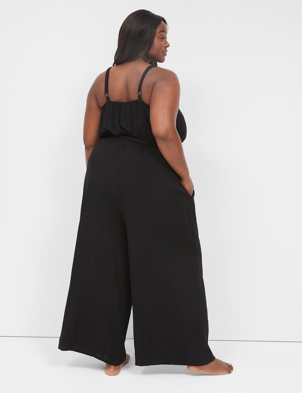 Woven Rayon High Apex Jumpsuit 1141 | LaneBryant