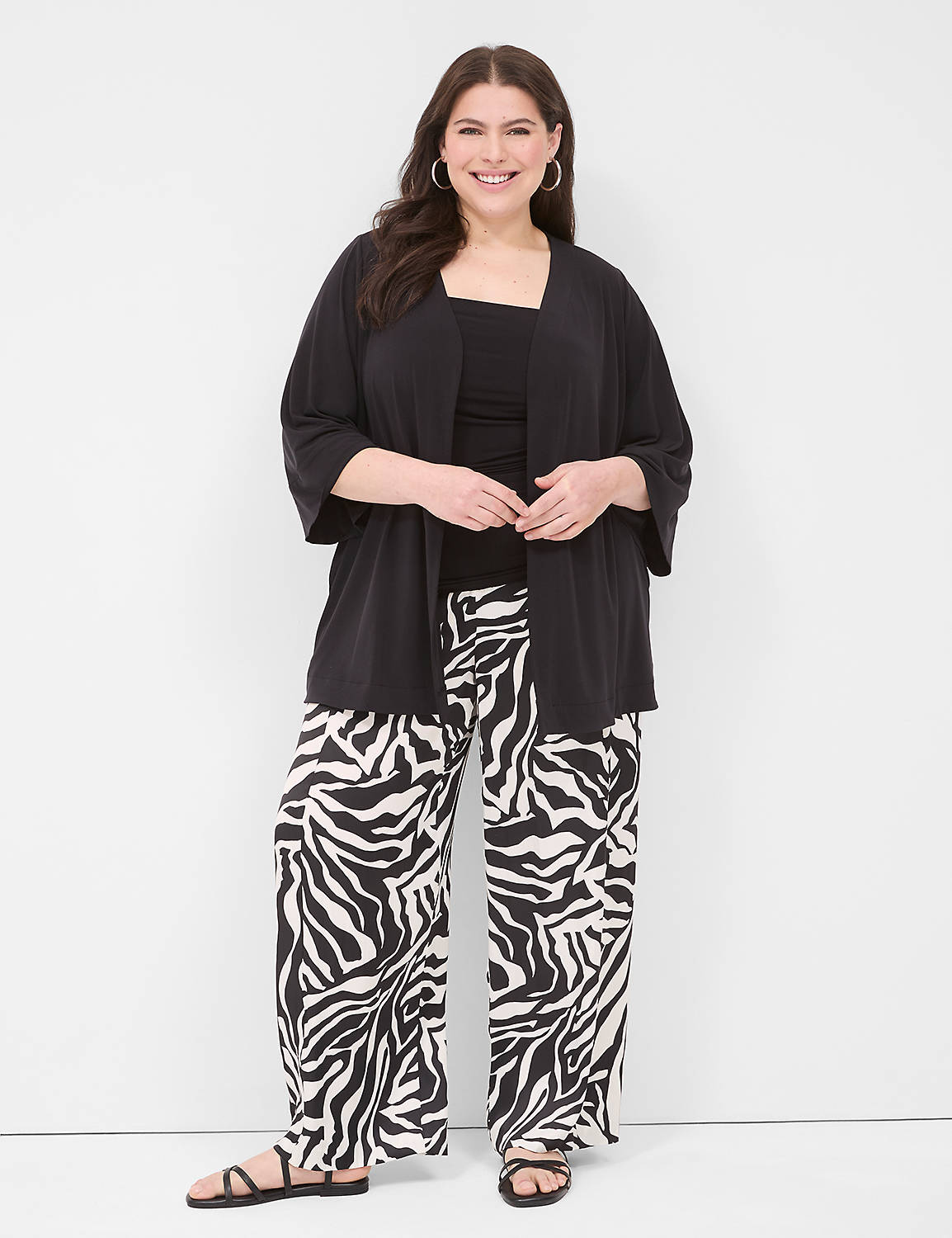 Pull-On Satin Wide Leg Pant | LaneBryant Pull-On Satin Wide Leg Pant | LaneBryant