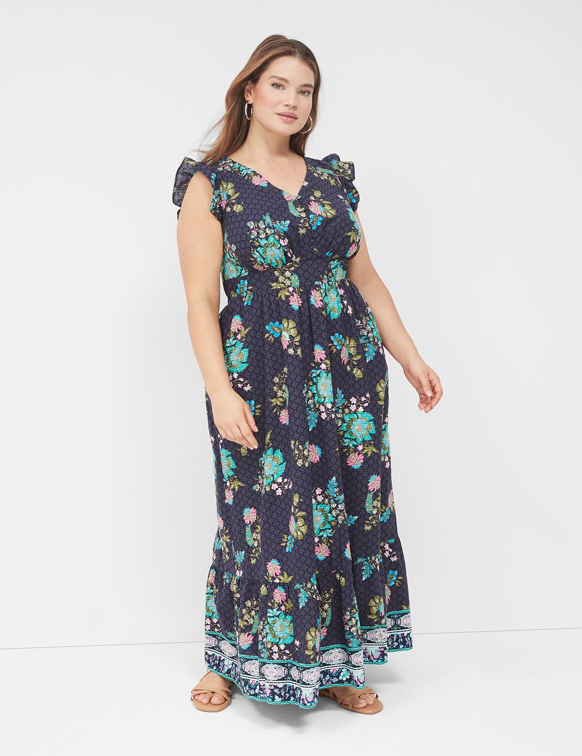 SL FLUTTER BUTTON POPOVER TIERED DR | LaneBryant