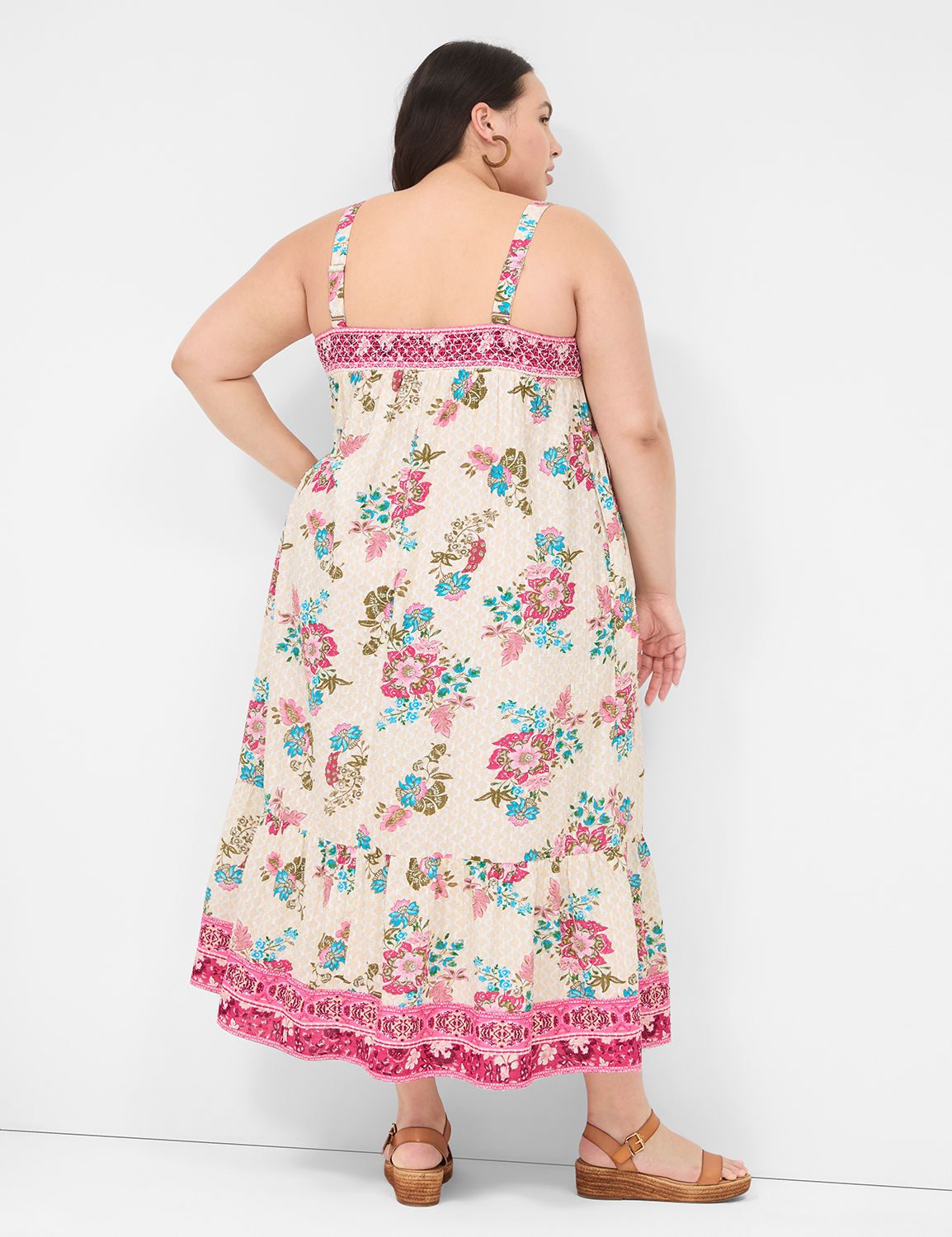 SL SQUARE NECK SWING TIERED MAXI 11 | LaneBryant