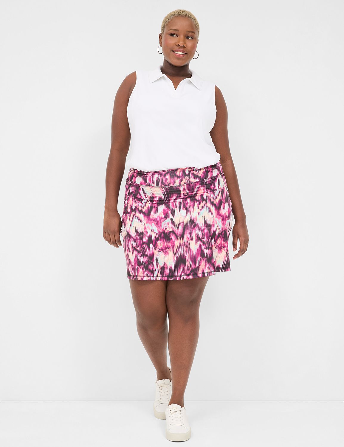 LIVI Mid Rise Livi Soft Skort S 114 | LaneBryant