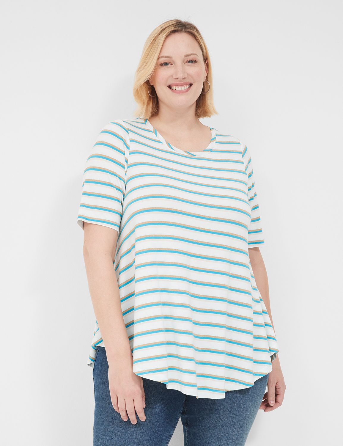 WV Perfect Sleeve Crew Neck Max Swi | LaneBryant
