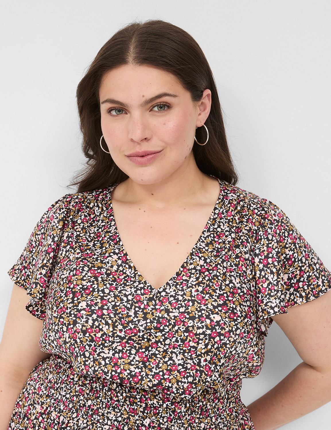 SS VNECK ELASTIC DRAWSTRING WAIST W | LaneBryant