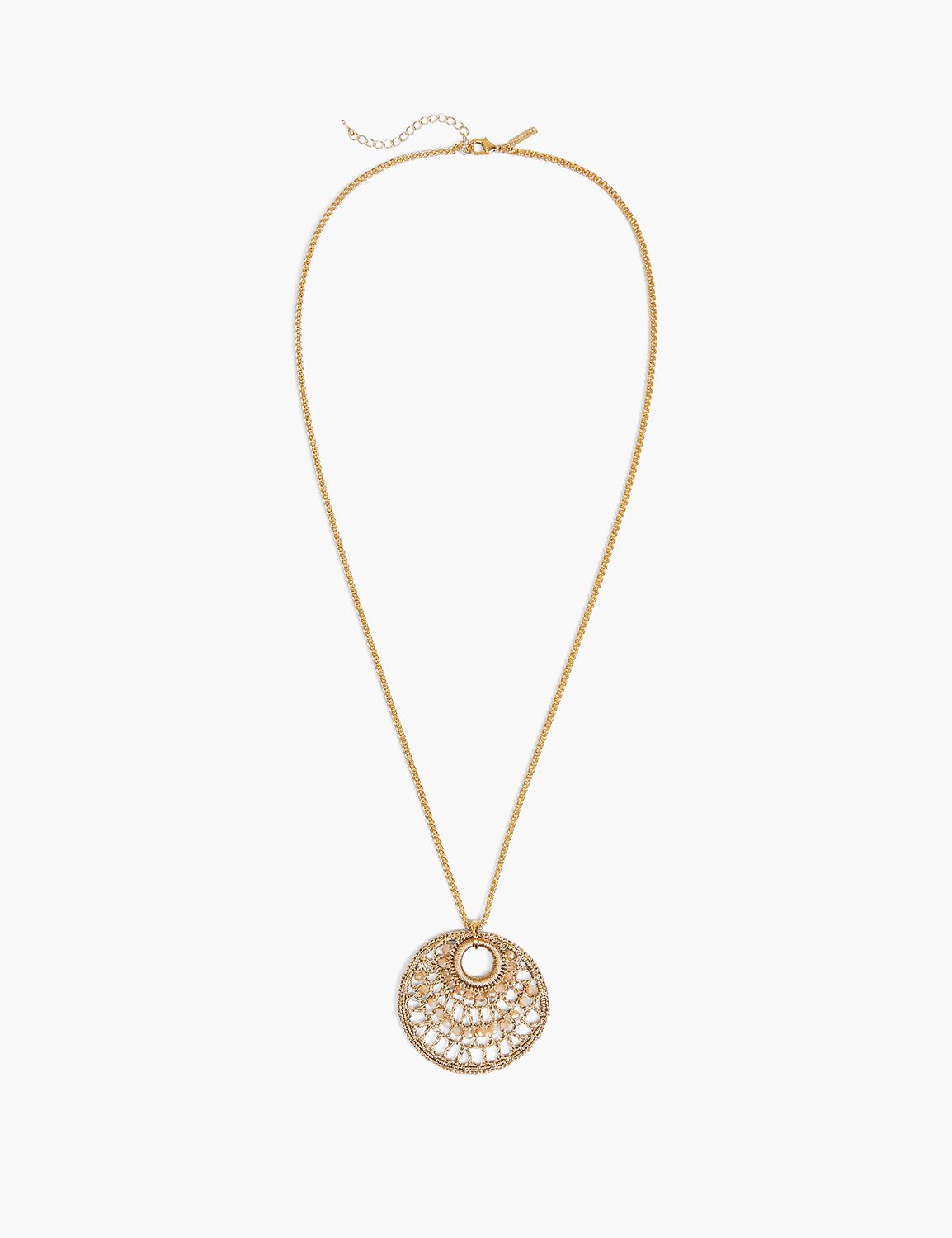 Beaded Filigree Pendant Necklace | LaneBryant